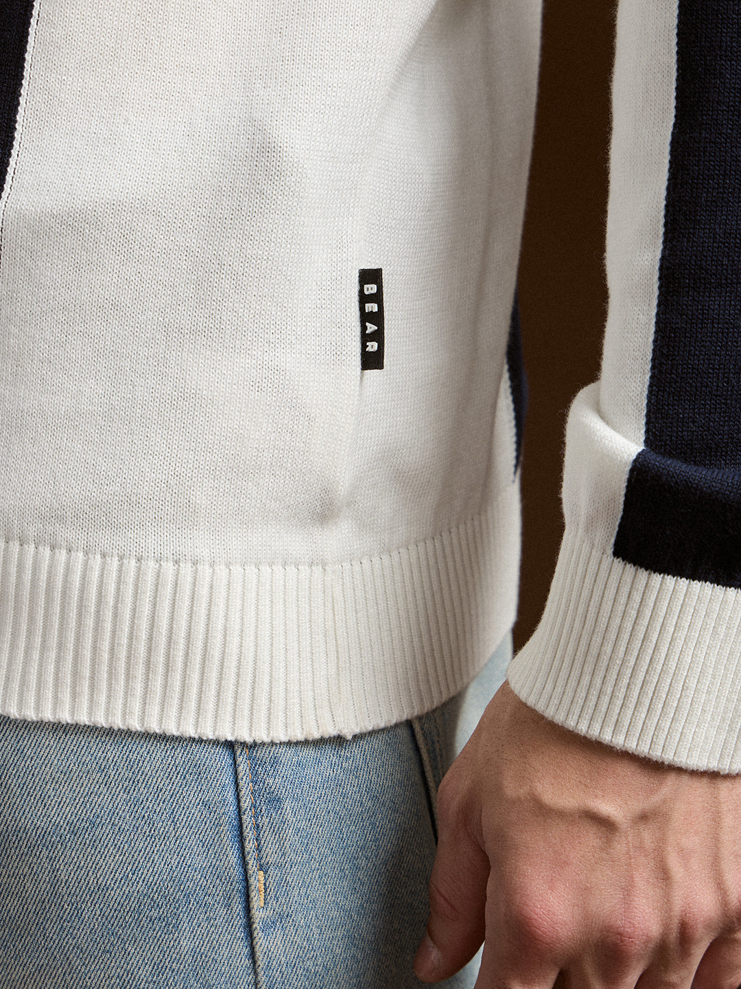 Men Black and Blue Color-Block Slim Fit Polo – FYVA