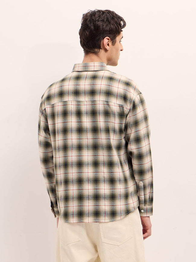 Men Multi-color Checked Relax Fit Overshirt – FYVA