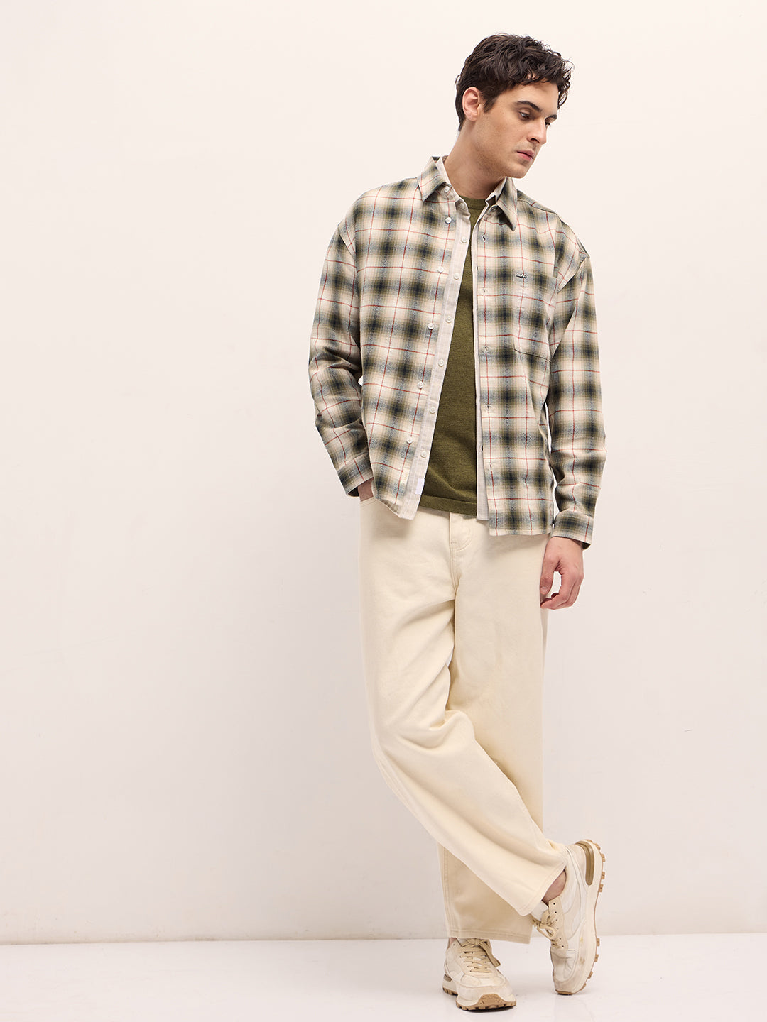 Men Multi-color Checked Relax Fit Overshirt – FYVA