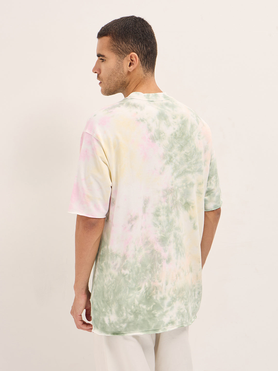 Men Multi-Color Tie-Dye Oversize Crew Neck T-shirt – FYVA