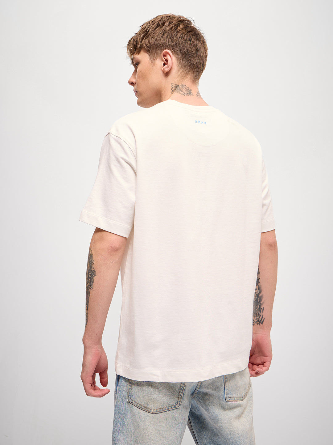 Men White Digital print Crew Neck T-Shirt – FYVA